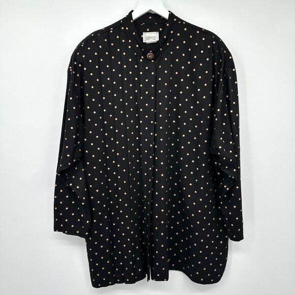 Spirit | Tops | Vintage Tunic Top Shirt Blouse Plus Size 2w Black ...